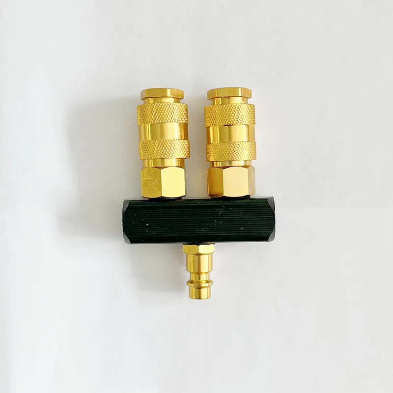 European Type Quick Connector Pneumatic 2 Way Air Line Aluminum ...