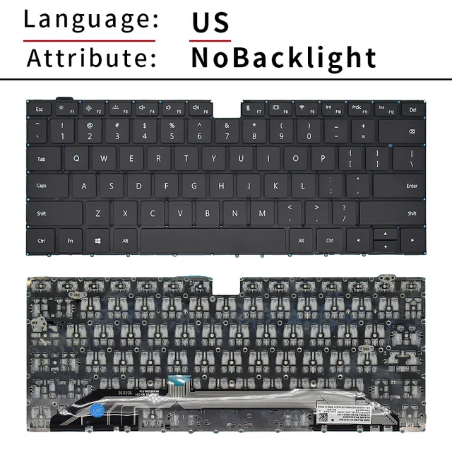 Original US RU Keyboard Backlight For HUAWEI MateBook X Pro MACHR MACH ...