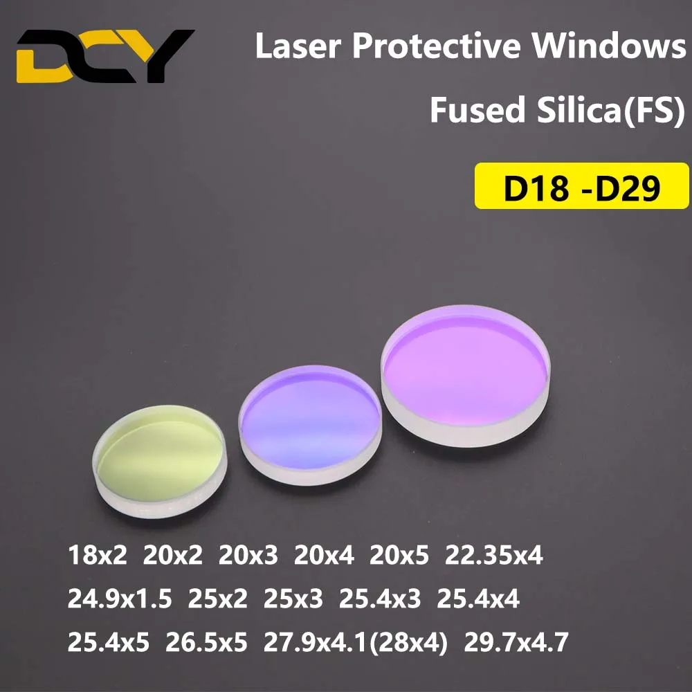 Fiber-Laser-Protective-Windows-Protection-Lens-D18-29mm-Quartz-Fused ...