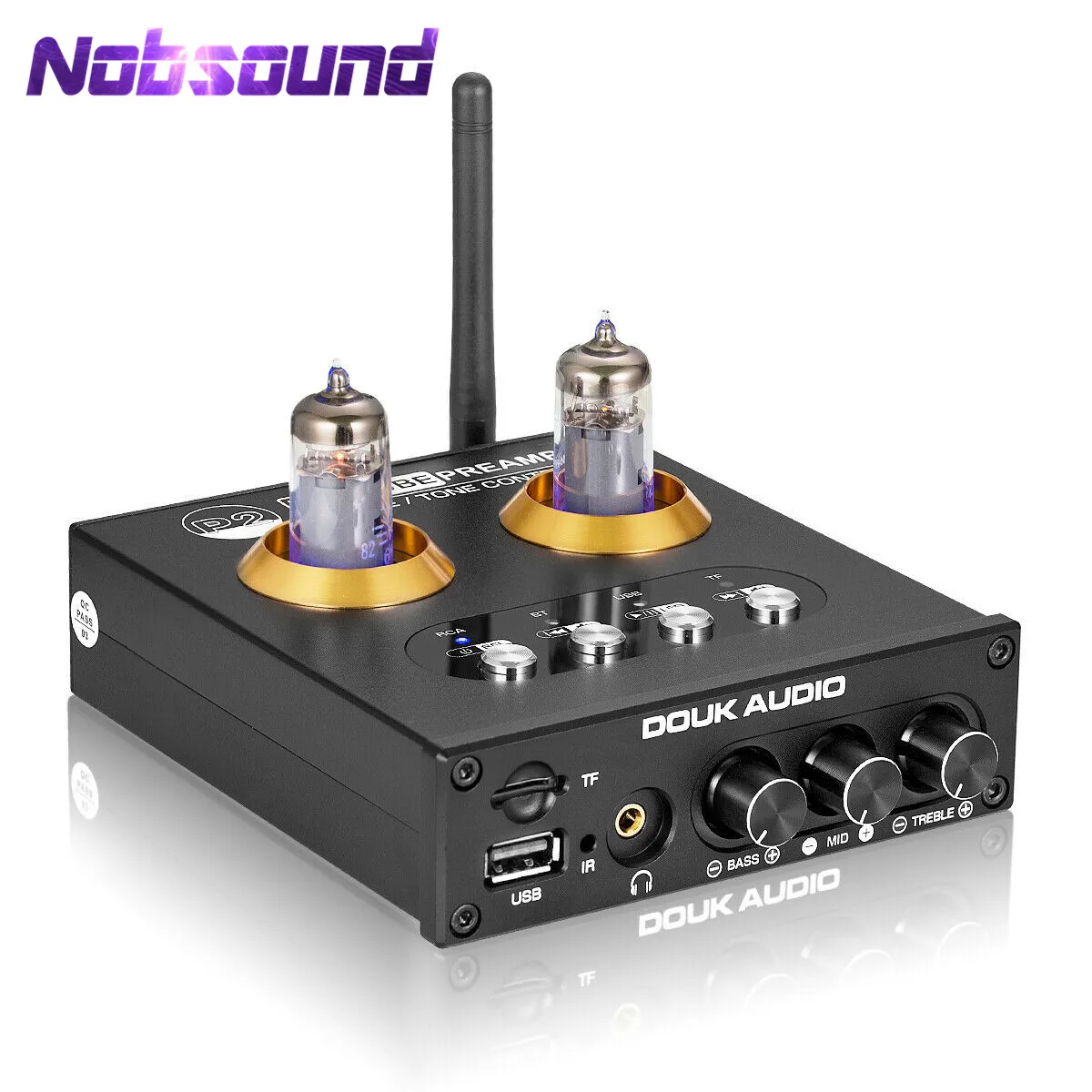 Nobsound Mini Bluetooth 5.0 Vacuum Tube Preamp Hifi Stereo Receiver Usb ...