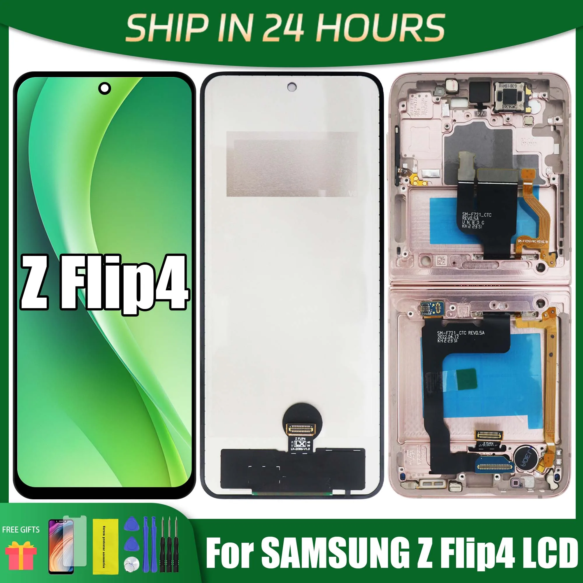 TFT LCD for Samsung Z Flip 4 SM-F721 F721B LCD Display Touchscreen with ...