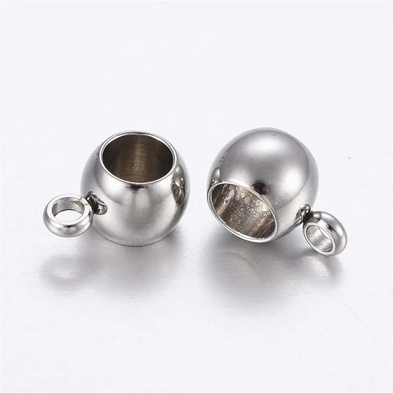 20pcs-3-4-5mm-Charm-Stainless-Steel-Bail-Spacer-Bead-Component ...