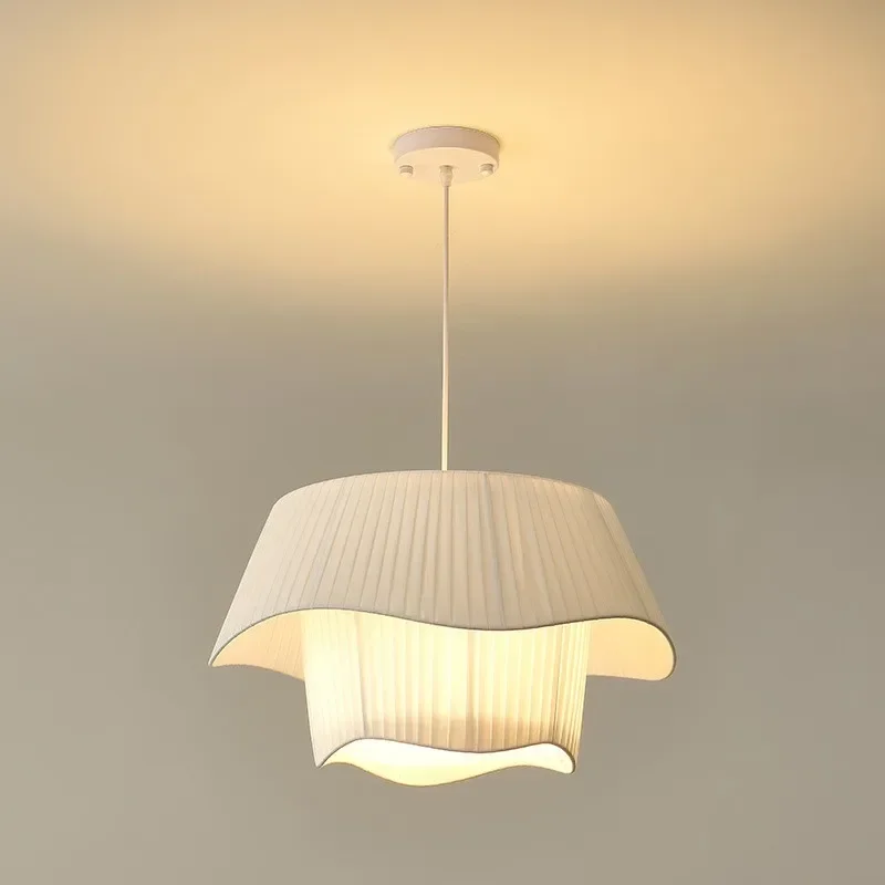 Nordic-Minimalism-Fabric-Creamy-E27-Chandelier-Lighting-Bedroom-Pendant ...