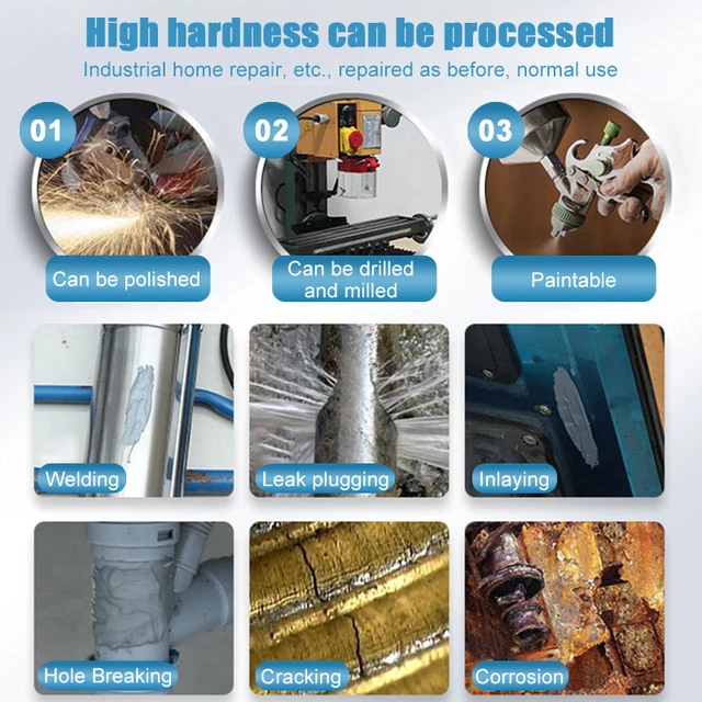 Metal Repair Glue Casting AB Glue Cast Iron High Strength Repairing ...