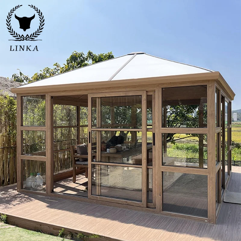Outdoor-Gazebo-Villa-Courtyard-Glass-House-Roof-Garden-Aluminum ...