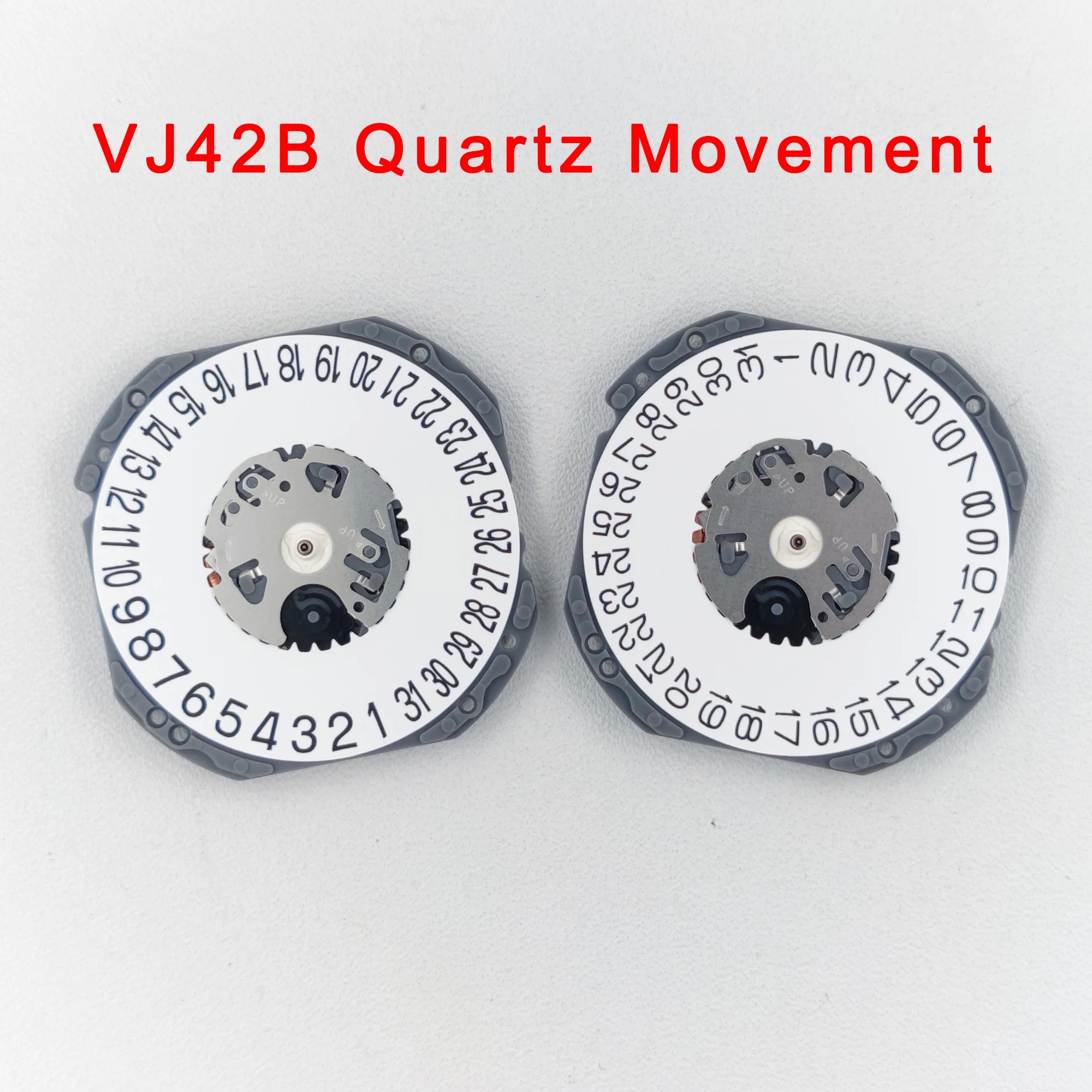日本オリジナル VJ42B クォーツムーブメント日付 3H/6H 3 針時計ムーブメントアクセサリー部品宝石なし VJ42 ムーブメント ...