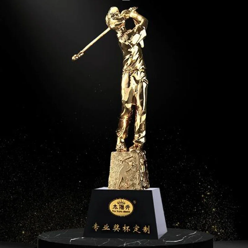 Customized Golf Trophy, Gold Plated Resin, Creative, Enterprise Awards ...