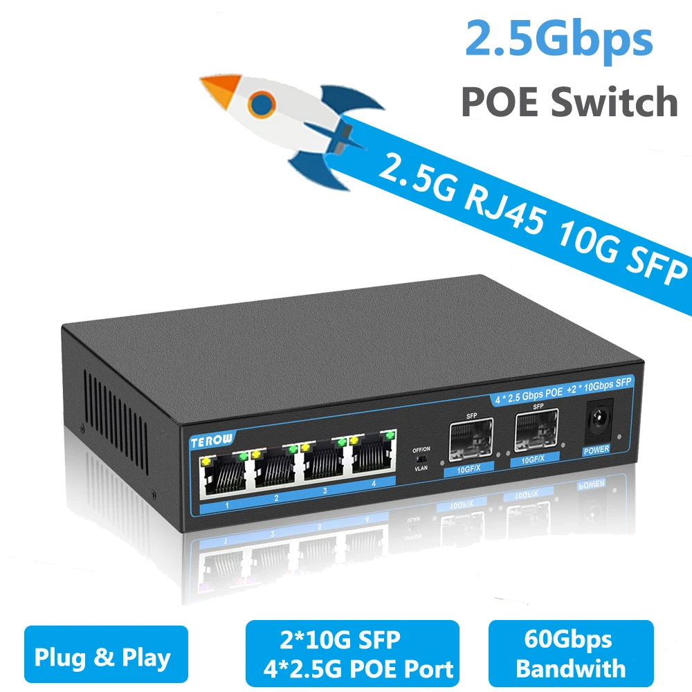 2-5G-POE-Switch-Gigabit-Switch-4-8-Port-RJ45-POE-10G-SFP-Uplink ...