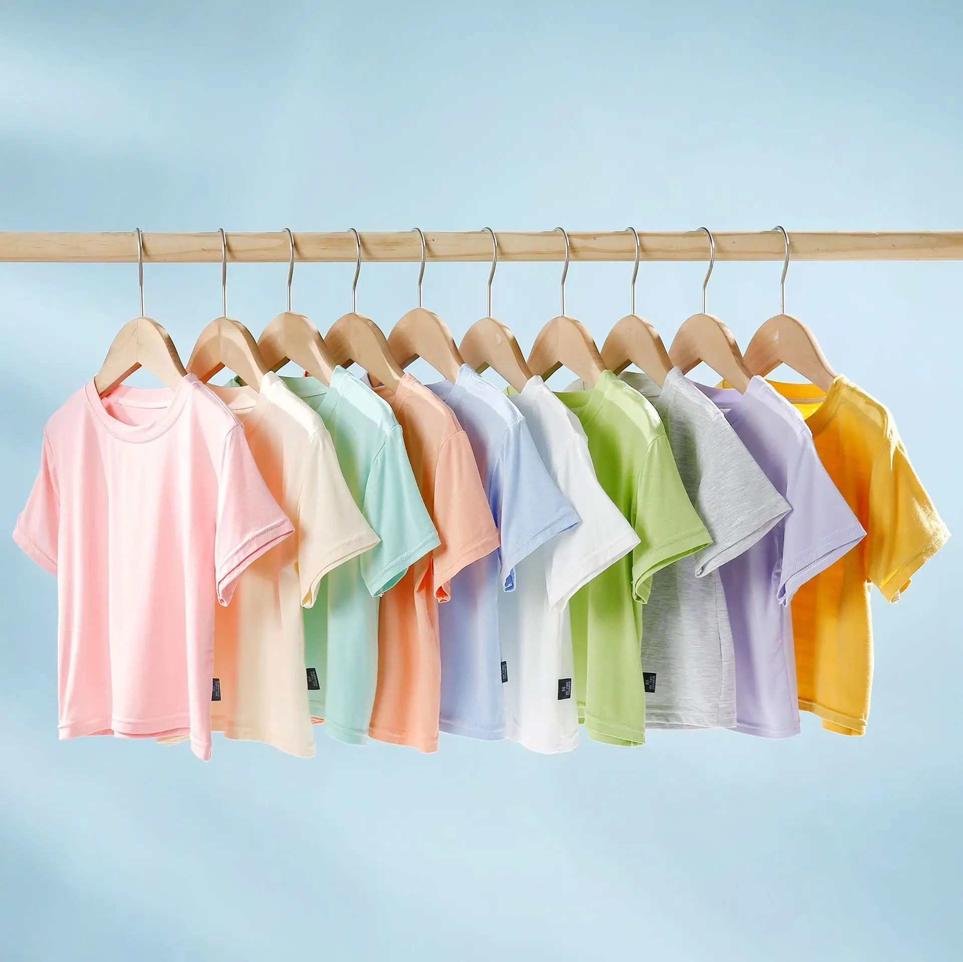 9m-7years Old Children's Top Clothing Modal Silky T-shirt Casual Plus ...