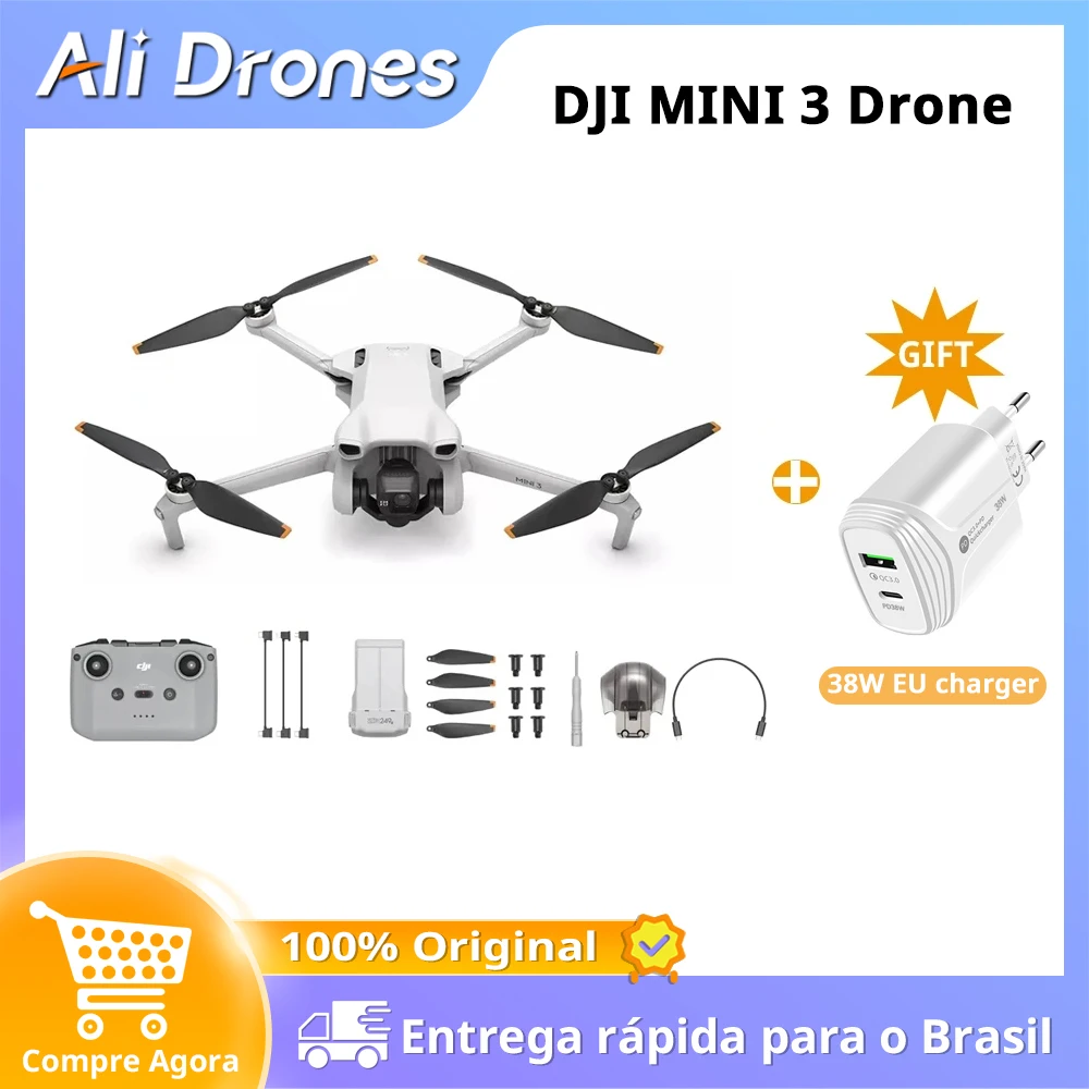 DJI Mini 3 Drone 38-min Max Flight Time 4K HDR Video True Vertical ...