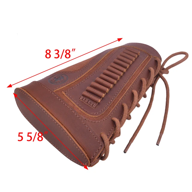Firearm Comfort Upgrade Cowhide Leather Rifle Buttstock Pad - Cheek ...