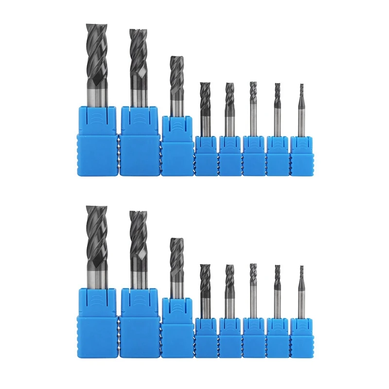 80Pcs-2-12Mm-Carbide-End-Mill-4-Flutes-End-Mill-Set-Milling-Cutter-Tool ...