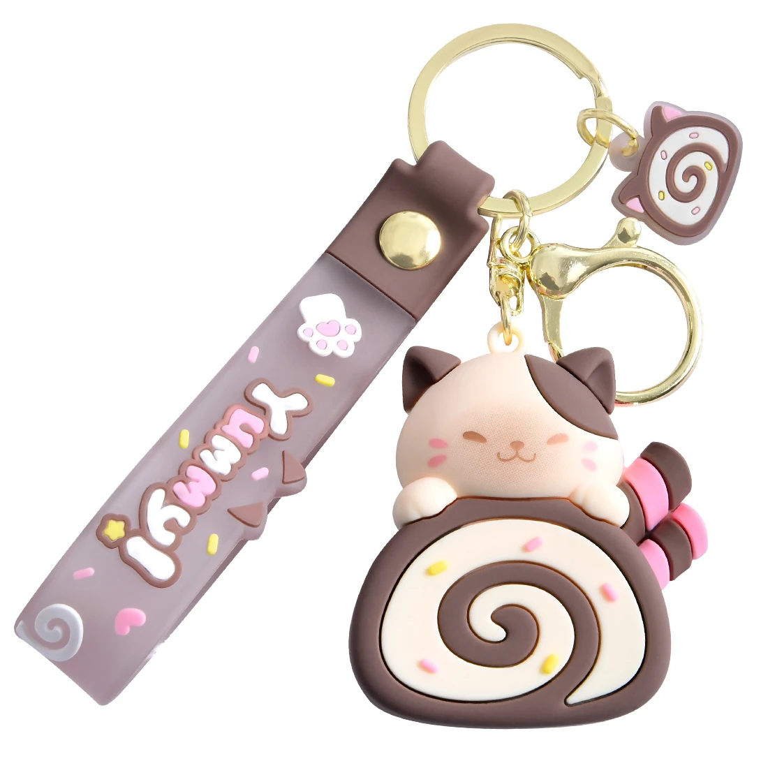 Cute-Cat-Cake-Roll-Chaveiro-Kawaii-Kitty-Chaveiro-Chaveiro-boneca ...