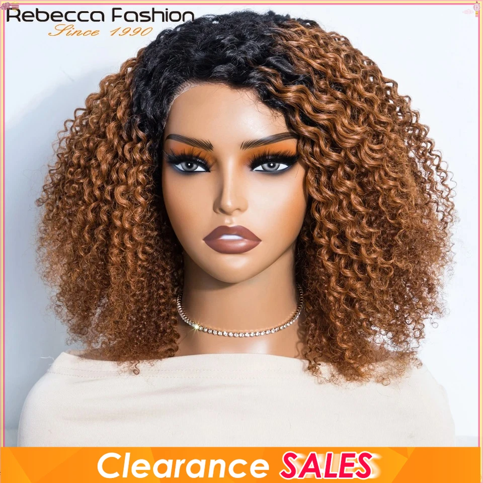 Jerry Curly Bob Wig Kinky Curly Wigs Pre Bleached Side Part Lace Wig ...
