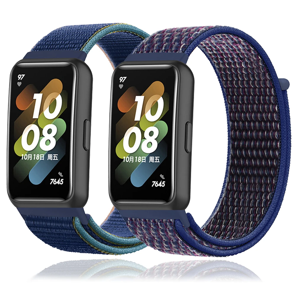 Nylon-Bands-for-Huawei-Bands-7-Adjustable-Sport-Strap-Wristband ...