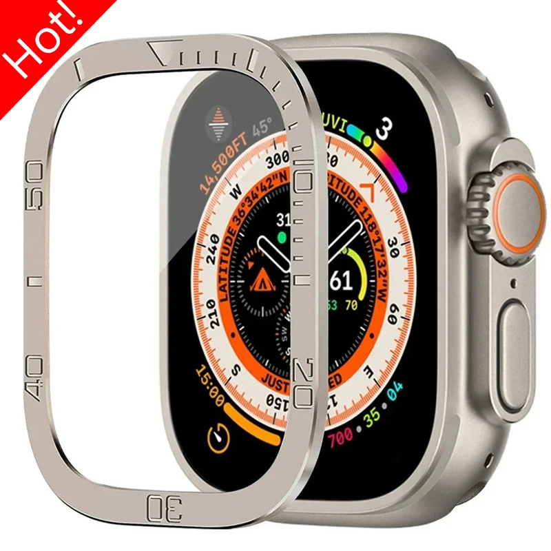 Tempered Glass Screen Protector for Apple Watch Ultra 2 49mm Metal ...