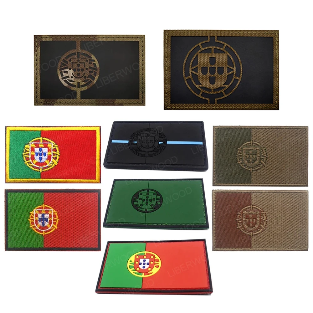 LIBERWOOD-Bandeira-de-Portugal-PVC-Borracha-Bordado-Patch-Emblema-Do-Ex-rcito-Emblema-T-tico ...