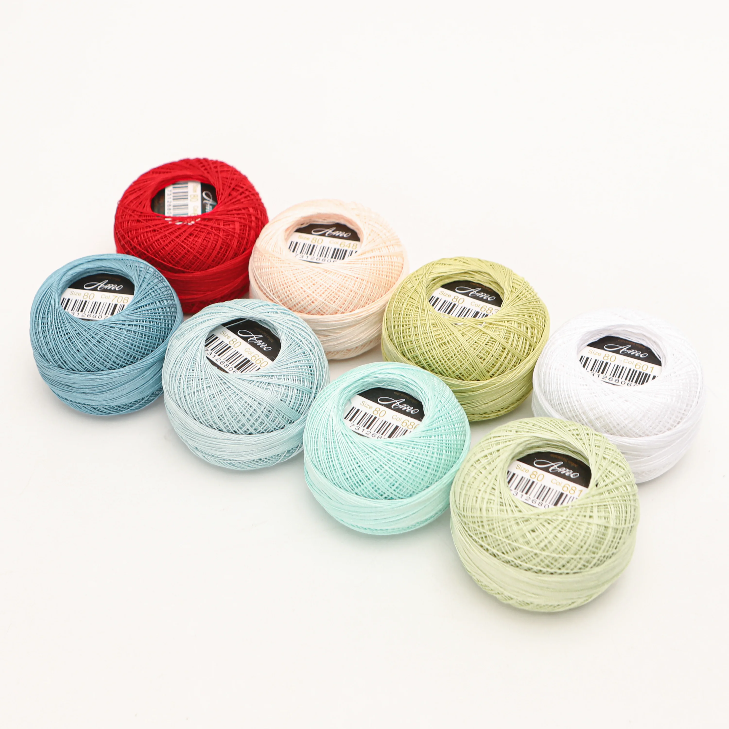8-Pastel-Colors-Set-Size-80-Mercerized-Egyptian-Cotton-Crochet-Thread-6 ...