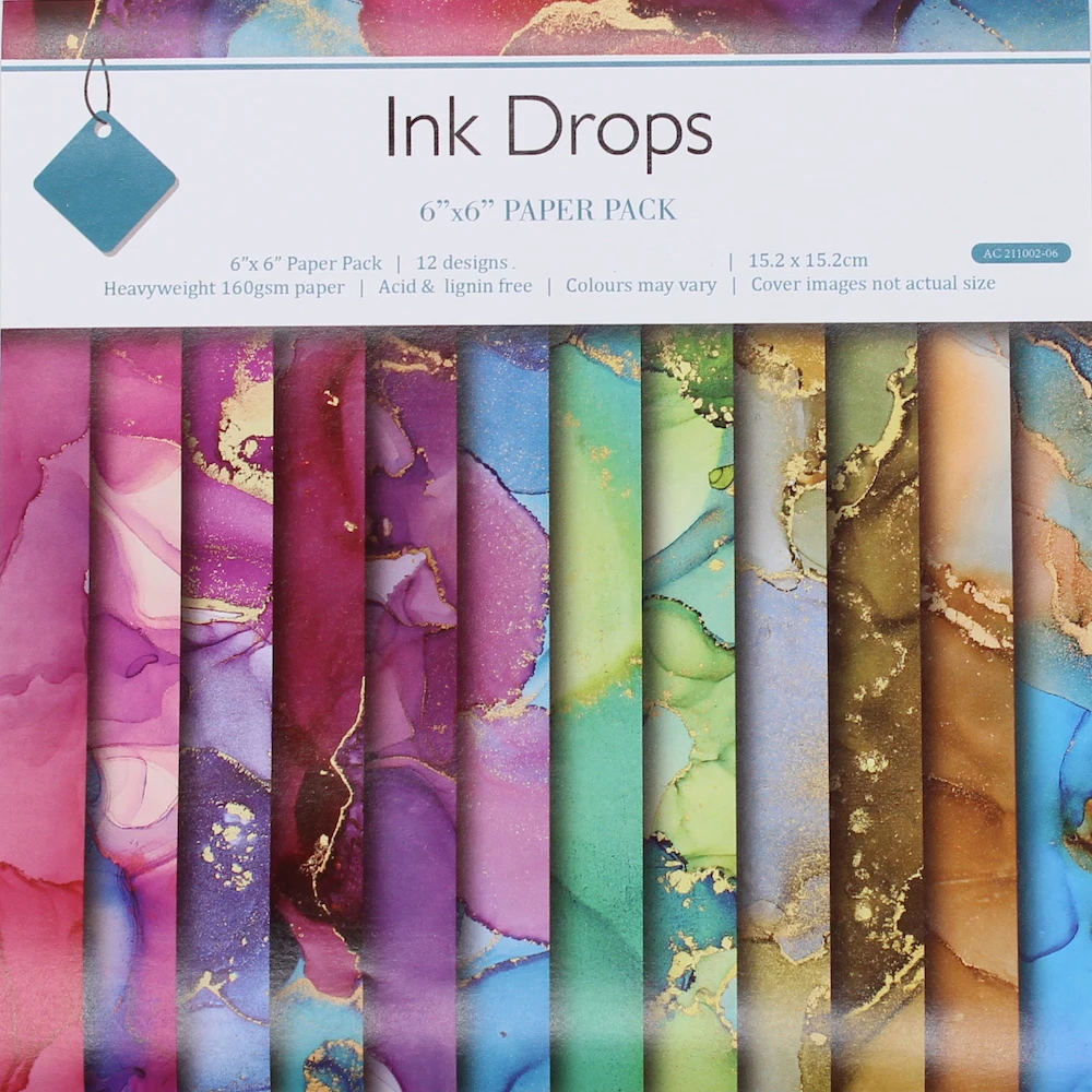 24-Sheets-6-X6-Alcohol-Ink-Paper-Mixture-Scrapbook-Patterned-Paper-Pack ...