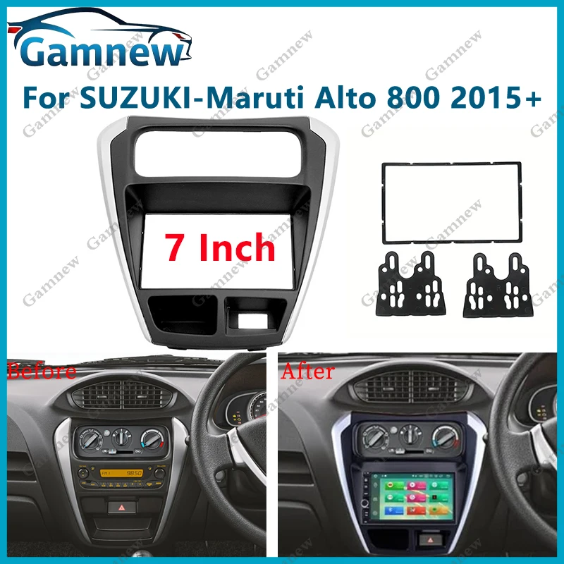 7 inch 2DIN Car Fascia Radio Panel For SUZUKI Maruti Alto 800 2015 ...