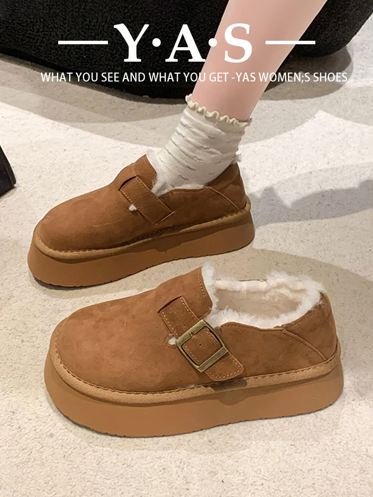 Women-Female-Shoes-Clogs-Platform-Slip-on-Round-Toe-Winter-Dress ...