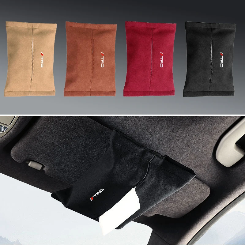 Car-Tissue-Box-Suede-Sun-Visor-Seat-Back-Hanging-Bag-For-Toyota-TRD ...