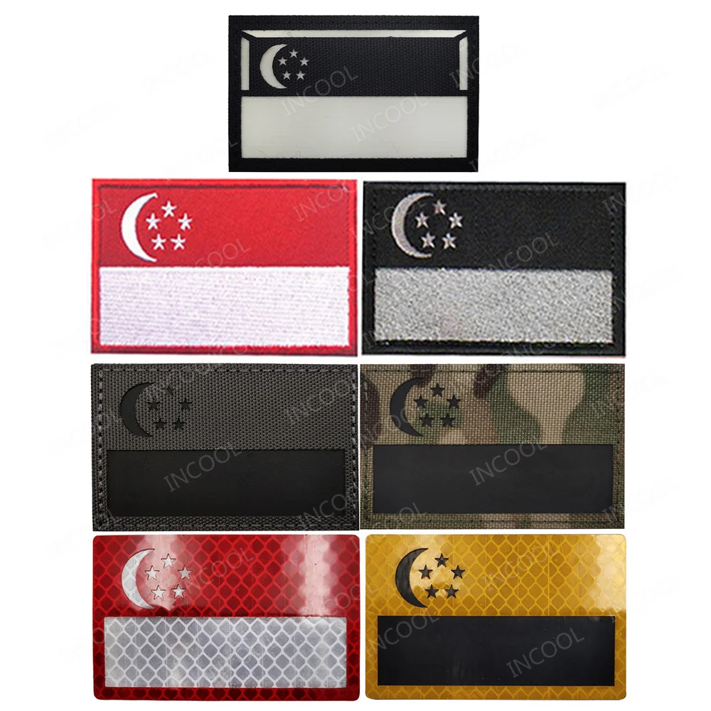 Singapore-Flag-Infrared-Reflective-IR-Embroidered-Flag-Patches-Military ...