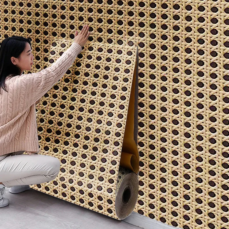 Rattan-Self-adhesive-Furniture-Renovation-Wallpaper-DIY-Wood-Cabinet ...