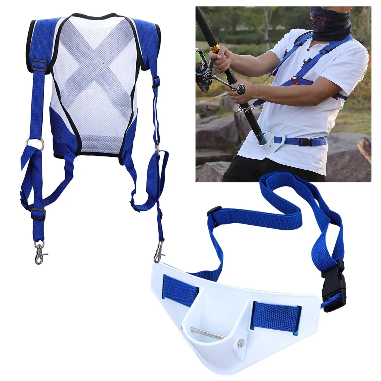 Rod-Holder-Shoulder-Back-Harness-Offshore-Stand-up-Adjustable-Accs-Rod ...