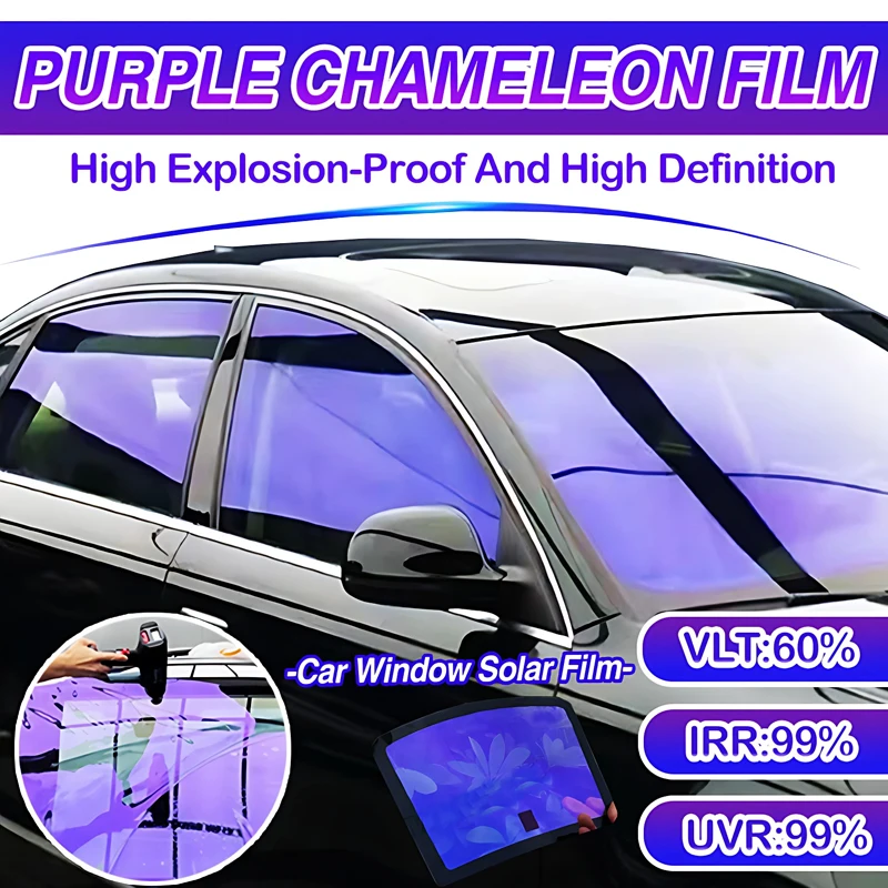 Colorful Solar Film Imperial Purple Chameleon Window Film VLT60% 1/2/3M ...