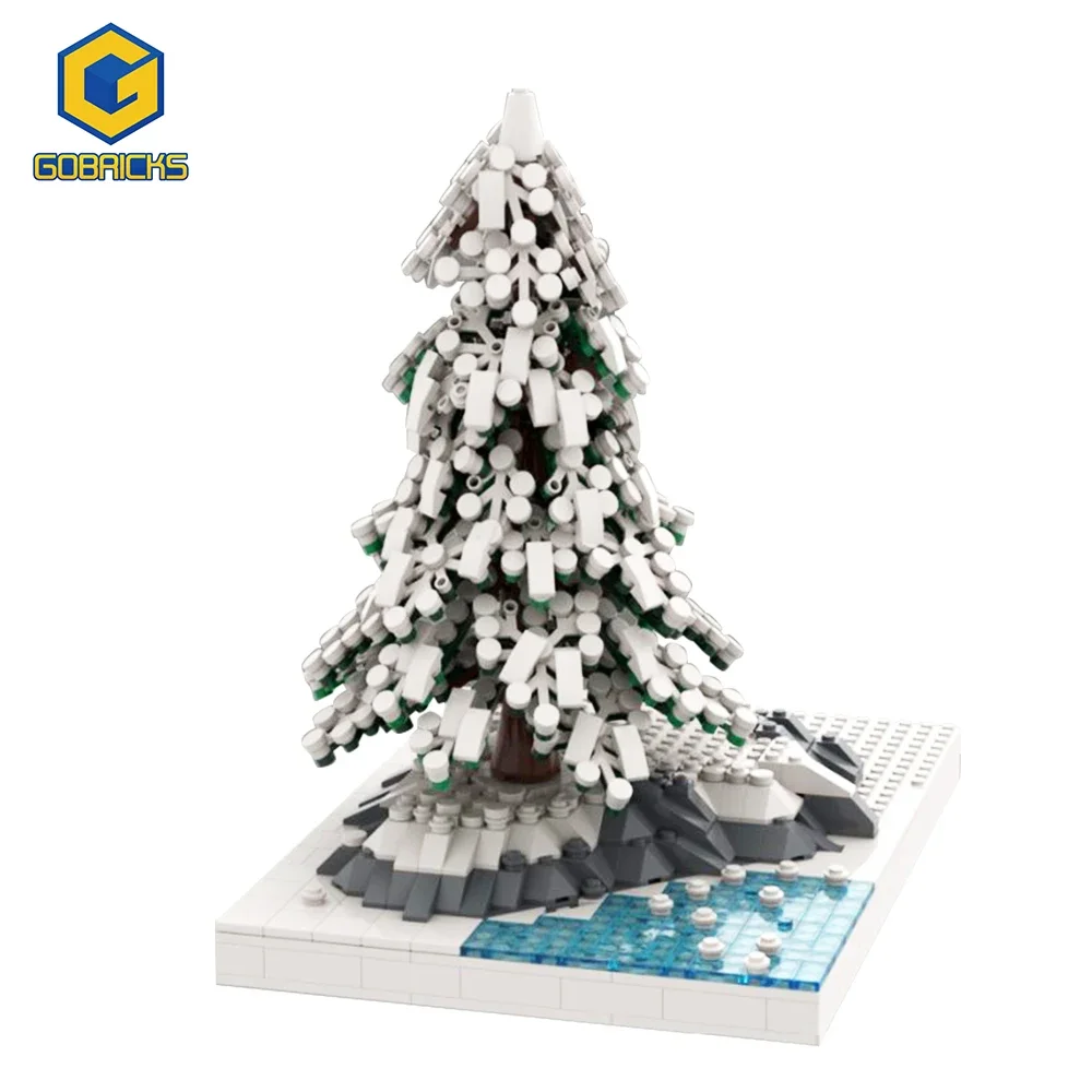 Gobricks-MOC-Pine-Tree-Building-Blocks-Scenery-Building-Scene-Plant ...