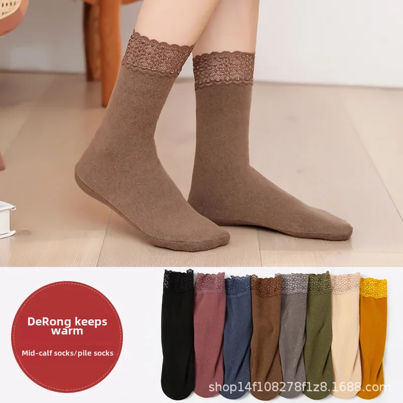 Calcetines-largos-de-terciopelo-para-mujer-medias-de-tubo-c-lidas-y-c ...