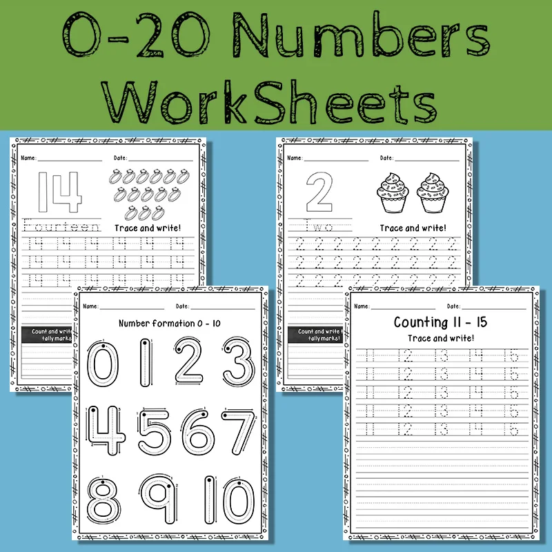 30PCS-Set-Learn-English-Math-1-20-Number-Classroom-Game-Workbook ...