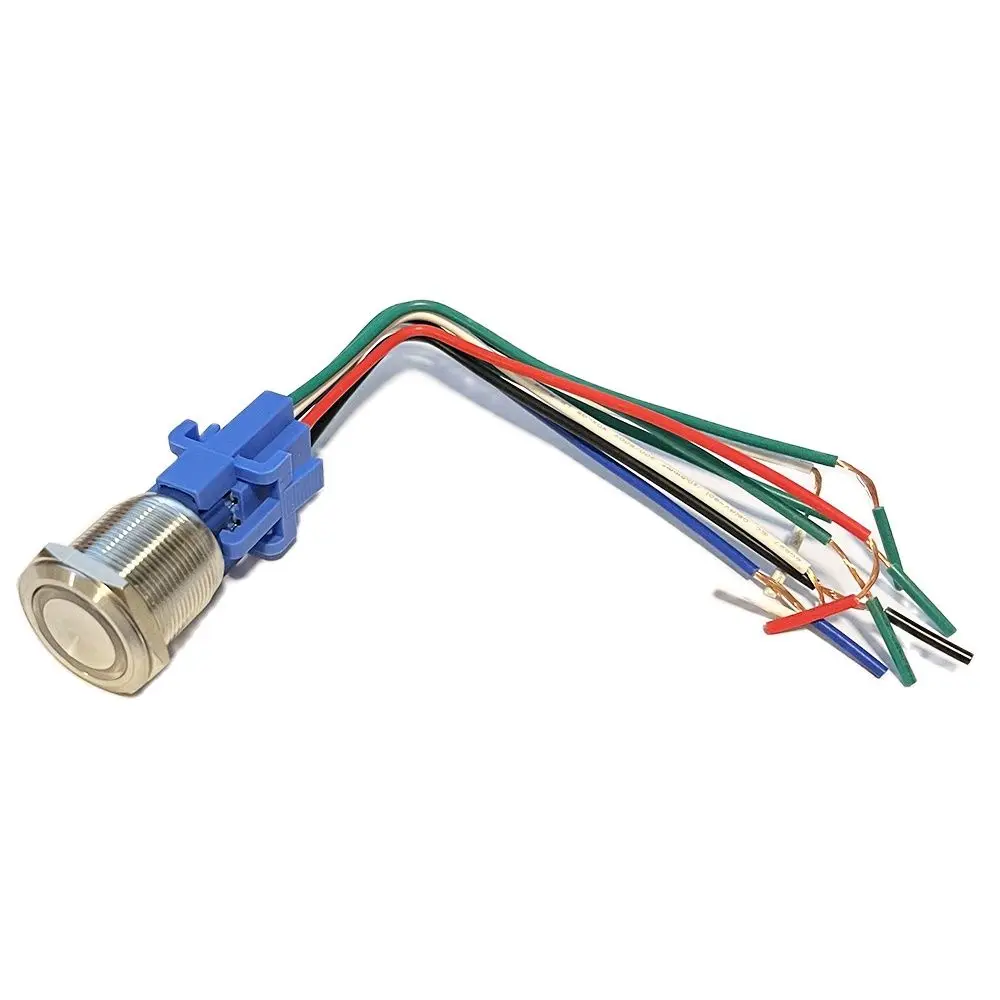 Push Button Switch Wired Harness Connector Plug for 22mm RGB 1NO1NC ...