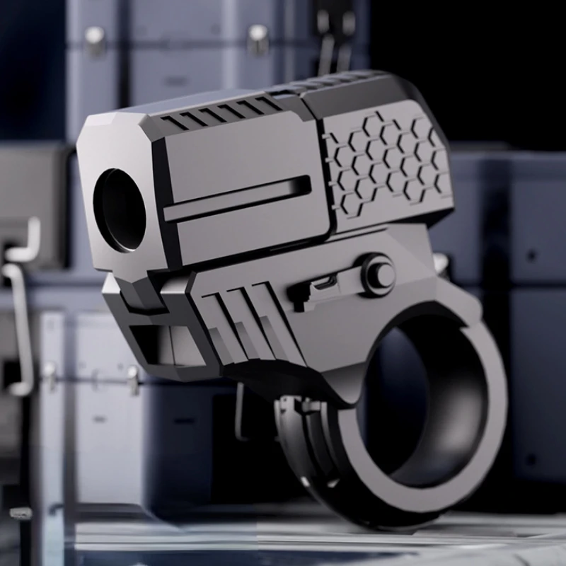 Toy-Gun-Stress-Relief-Ring-EDC-Mini-Metal-Agent-Gold-Finger-Throwing ...