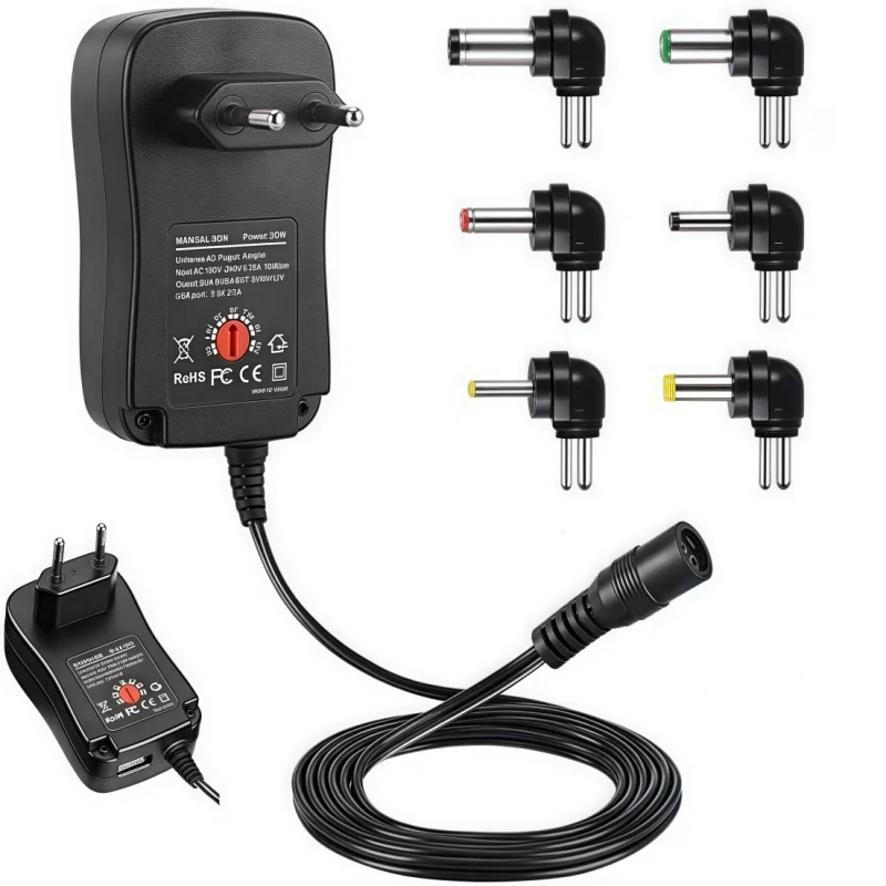 3V 4.5V 5V 6V 7.5V 9V 12V 2A 2.5A AC DC Adaptor Adjustable Power ...
