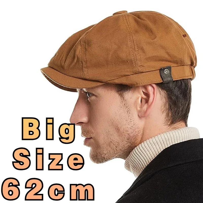 XL-62cm-Big-Size-New-Newsboy-Caps-for-Men-Autumn-and-Winter-Retro ...
