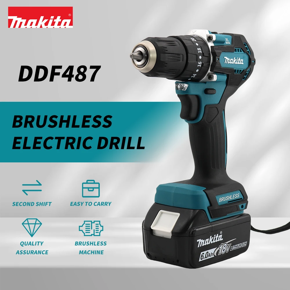 Makita-DDF487-10MM-18V-Cordless-Brushless-Electric-Drill-Compact-High ...