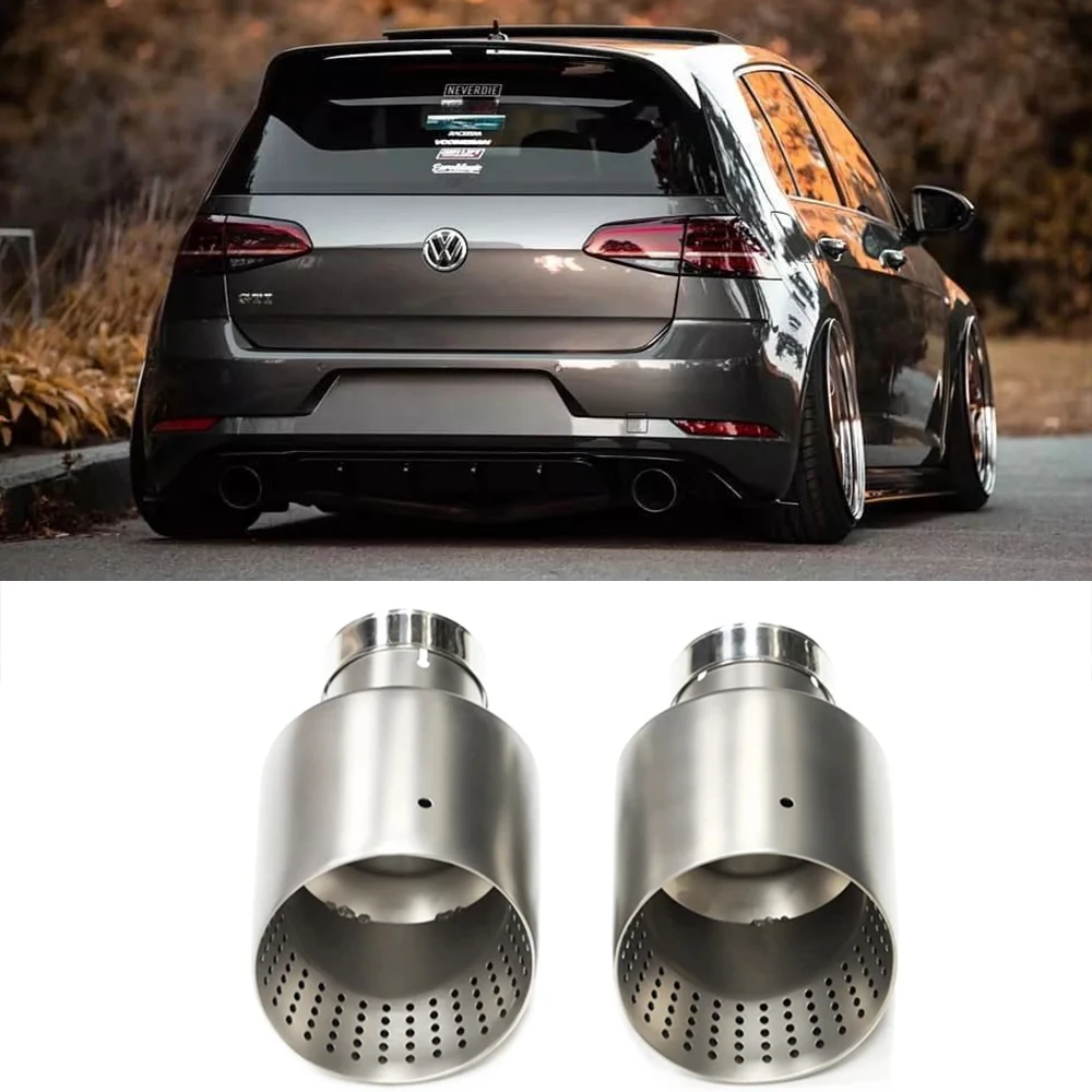 For-VW-GTI-MK7-Golf7-Nozzle-60MM-63mm-Muffler-Tip-1-Pcs-Matte-Stainless ...