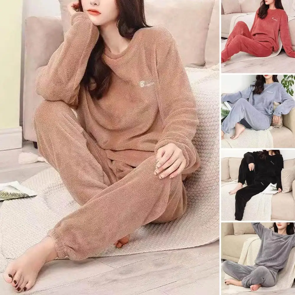 Winter-flannel-pajamas-for-women-Fleece-Pajamas-Sleepwear-Homewear ...