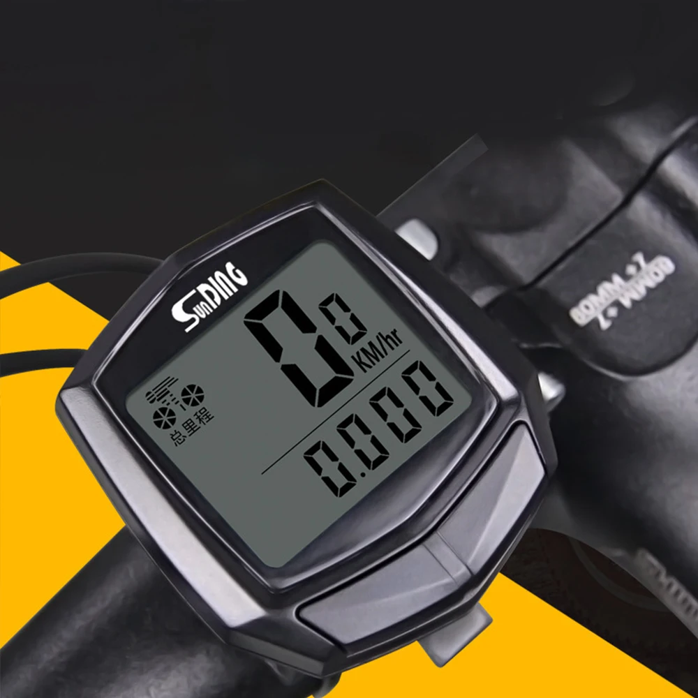 Bike-Computer-Waterproof-Wired-Bicycle-Odometer-Speedometer-Stopwatch ...