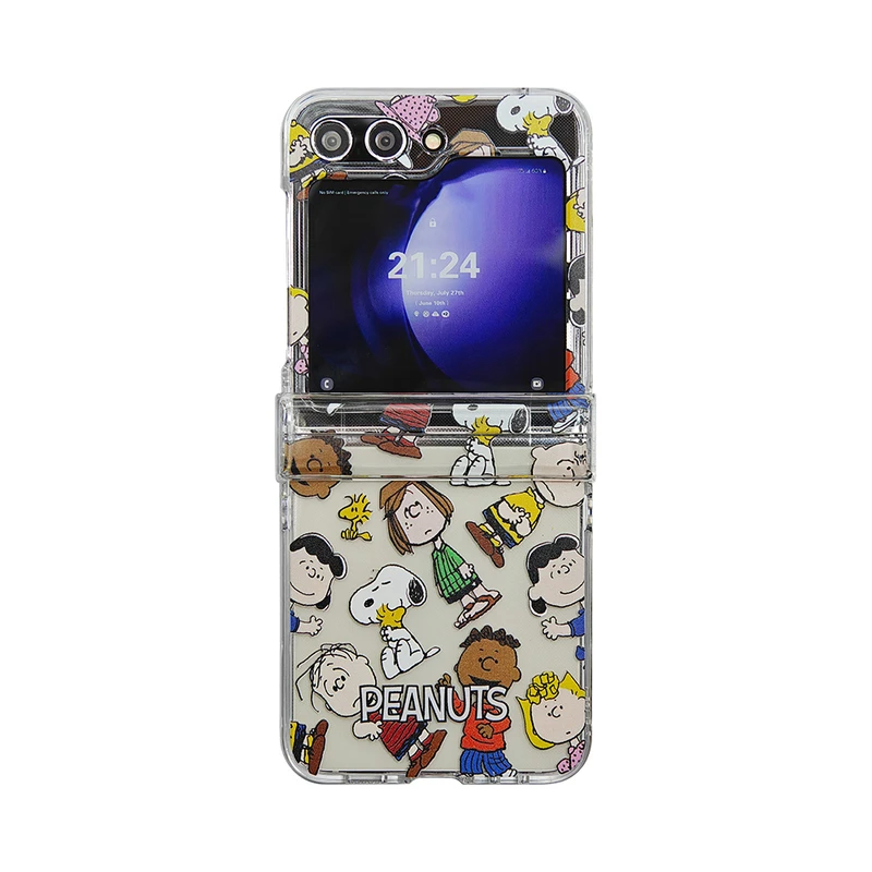 Bonita funda de teléfono transparente con dibujos animados de Snoopy ...