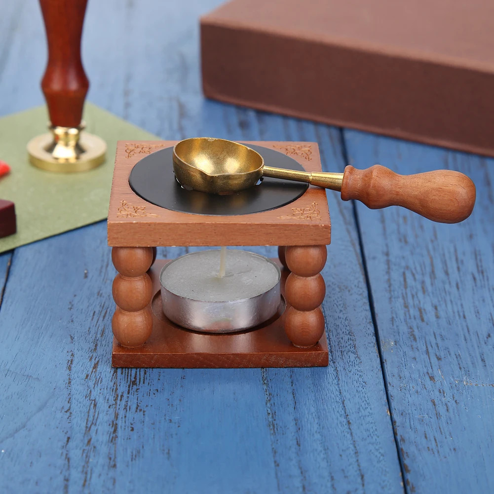 Retro-Wooden-Wax-Seal-Stamp-Fire-Wax-Melting-Waxing-Furnace-Stove ...