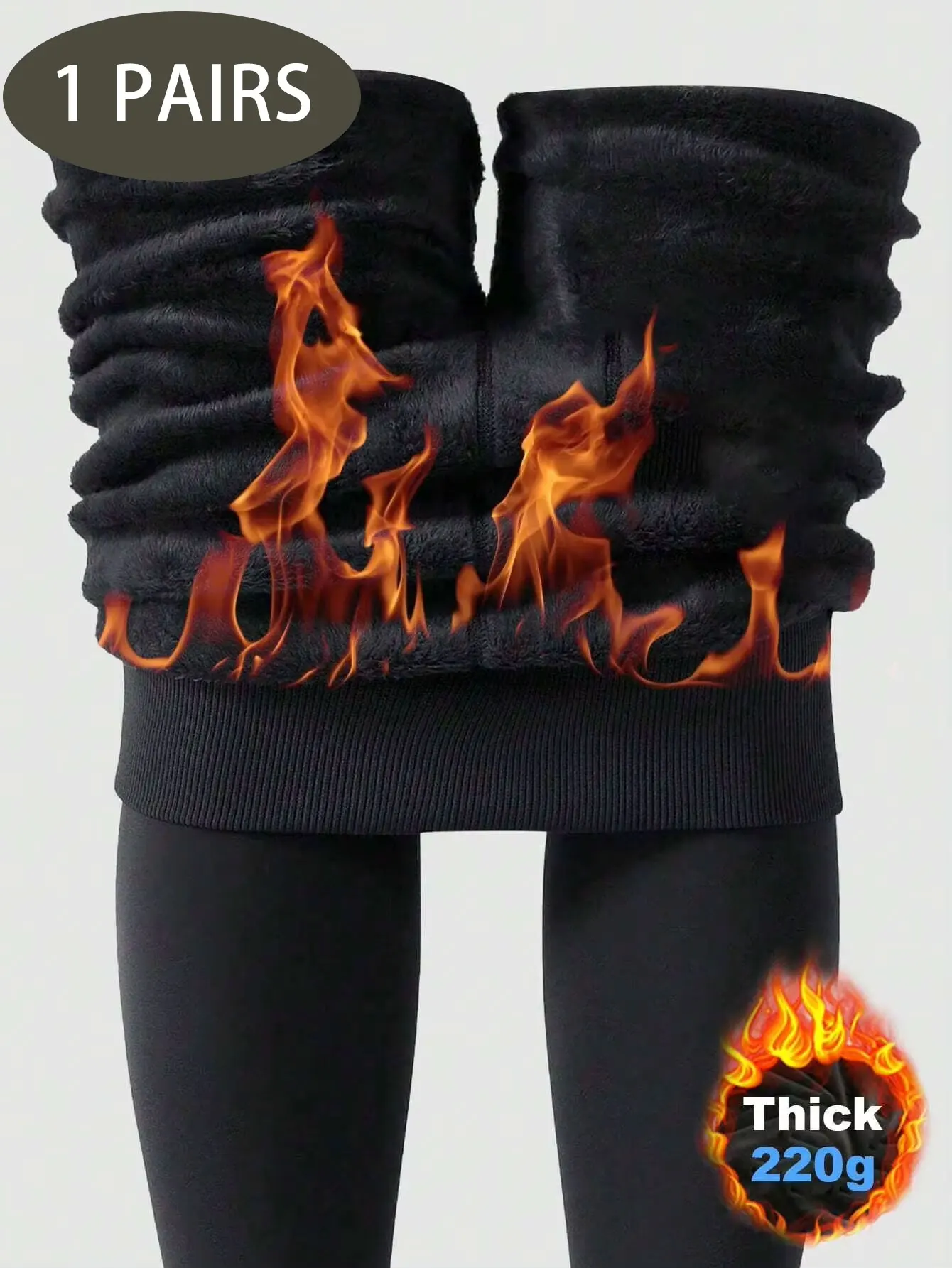 1 pcs Winter Thicken Thermal Pantyhose Women Fleece Lined Tights Ladies ...