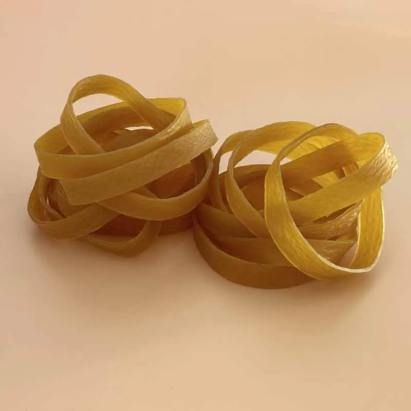 50pcs Nature Rubber Bands Home Industrial High Elastic Ring Yellow ...