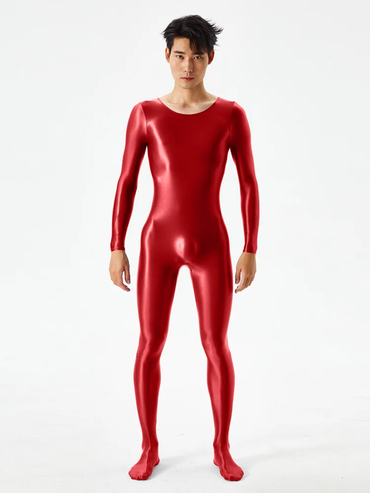 Sexy Men Full Body Bodysuit High Elasitc Clubwear Sheer Smooth Pants ...
