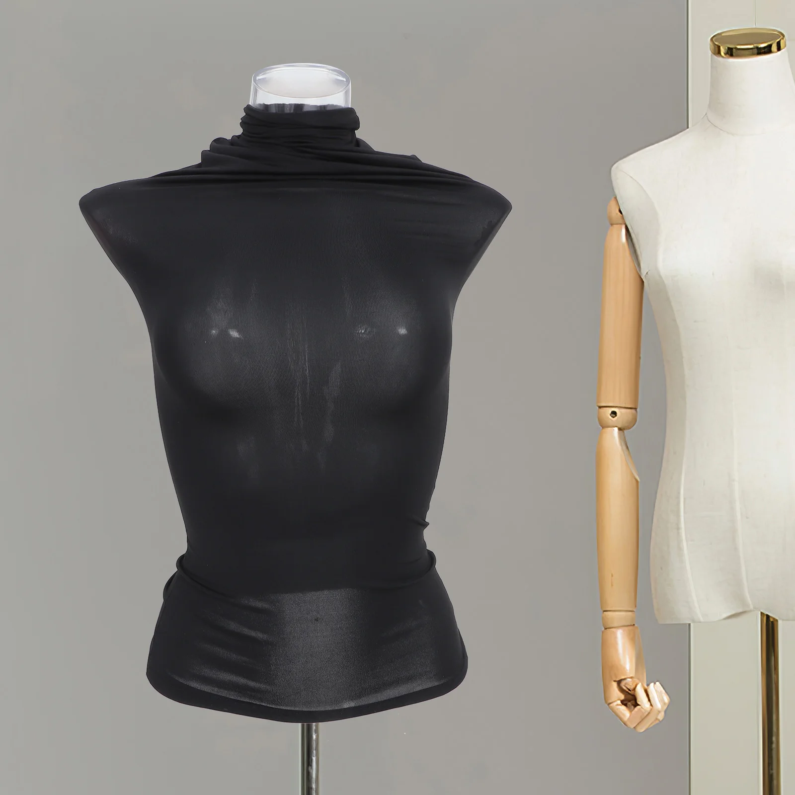 1pc Black White Mannequin Cover Dress Cloth Torso Model Upper Stand ...