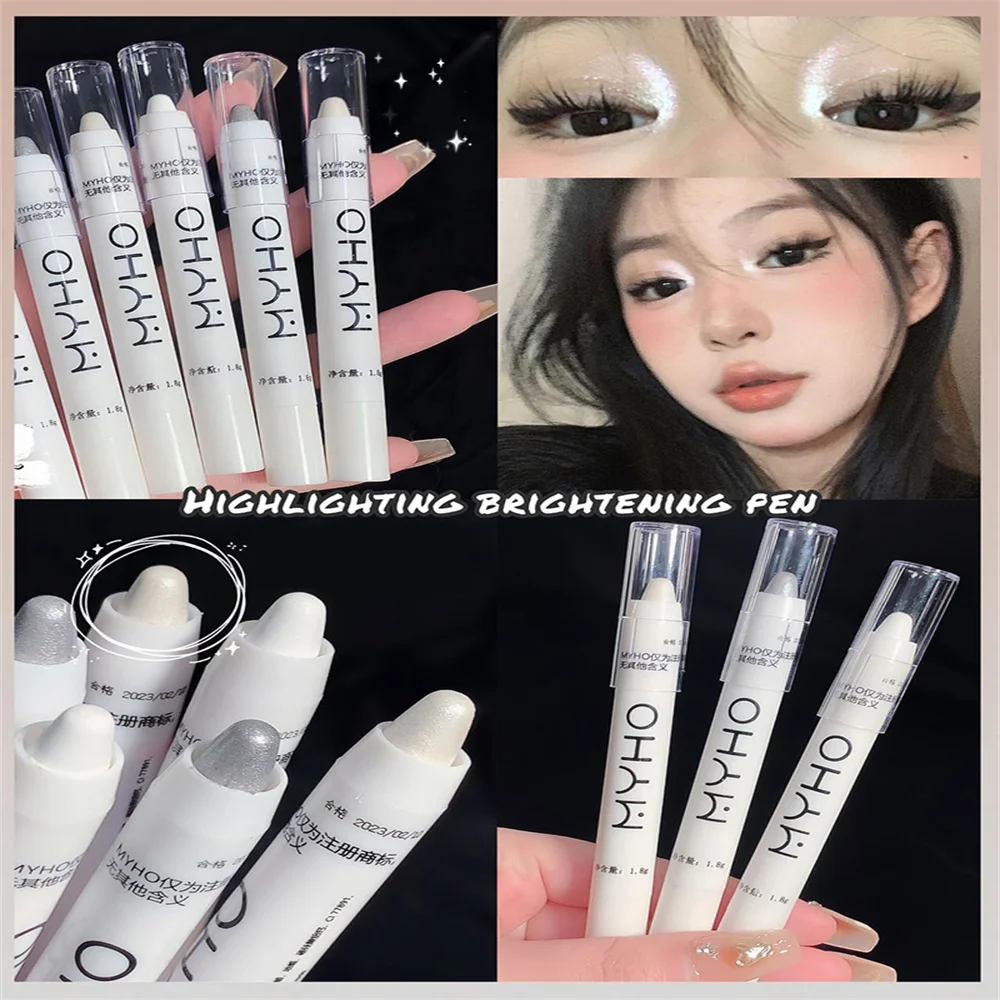 Eye Shadow Lying Silkworm Highlighter Pen Matte White Pen Korean ...