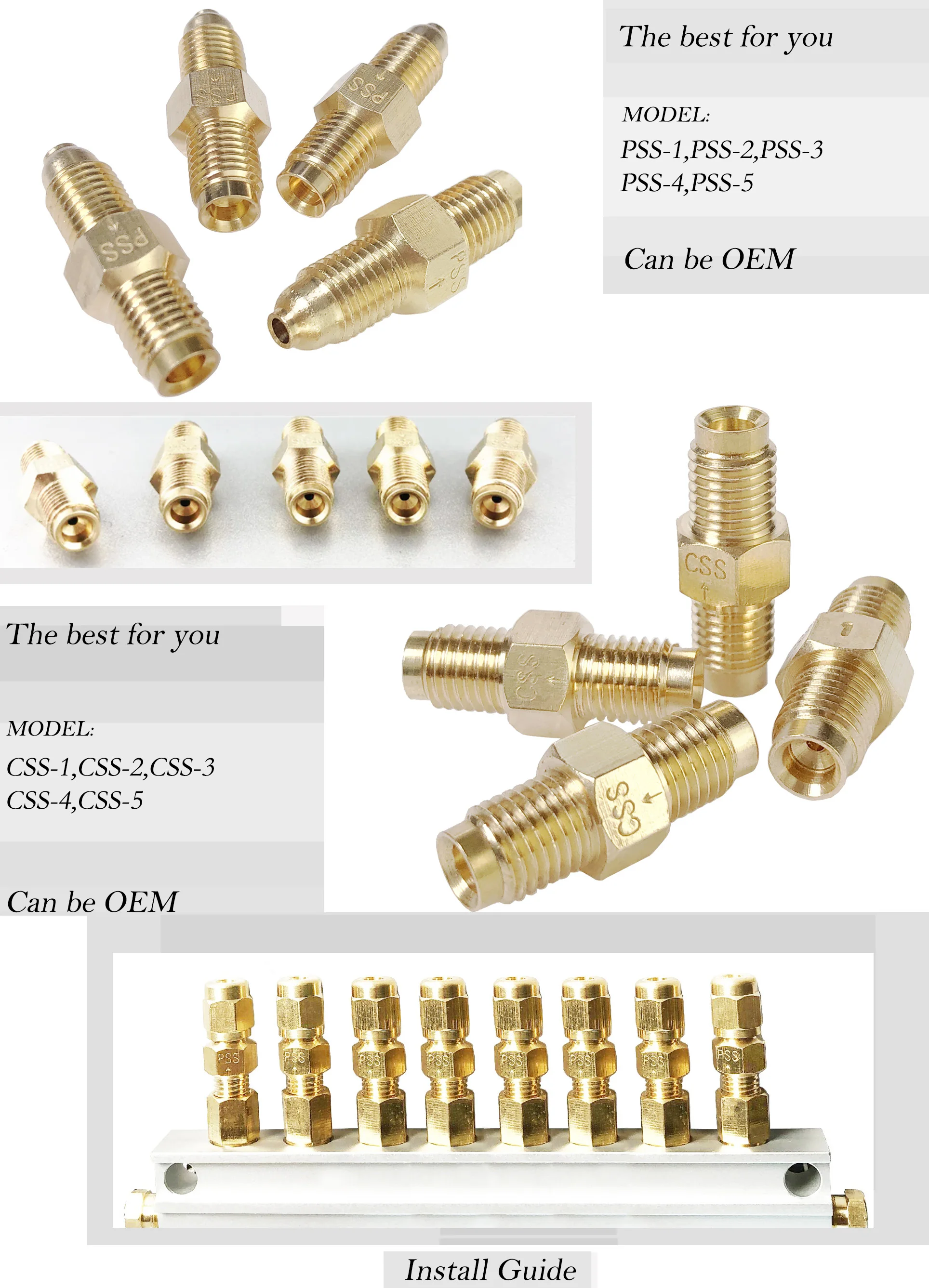 Brass lubrication resistance distributor oil flow proportion metering ...