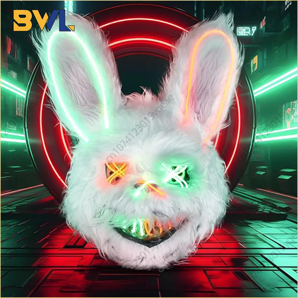 Halloween-Mixed-Colours-Double-Cross-Eyes-Cute-Bunny-LED-Light-Up-Mask ...